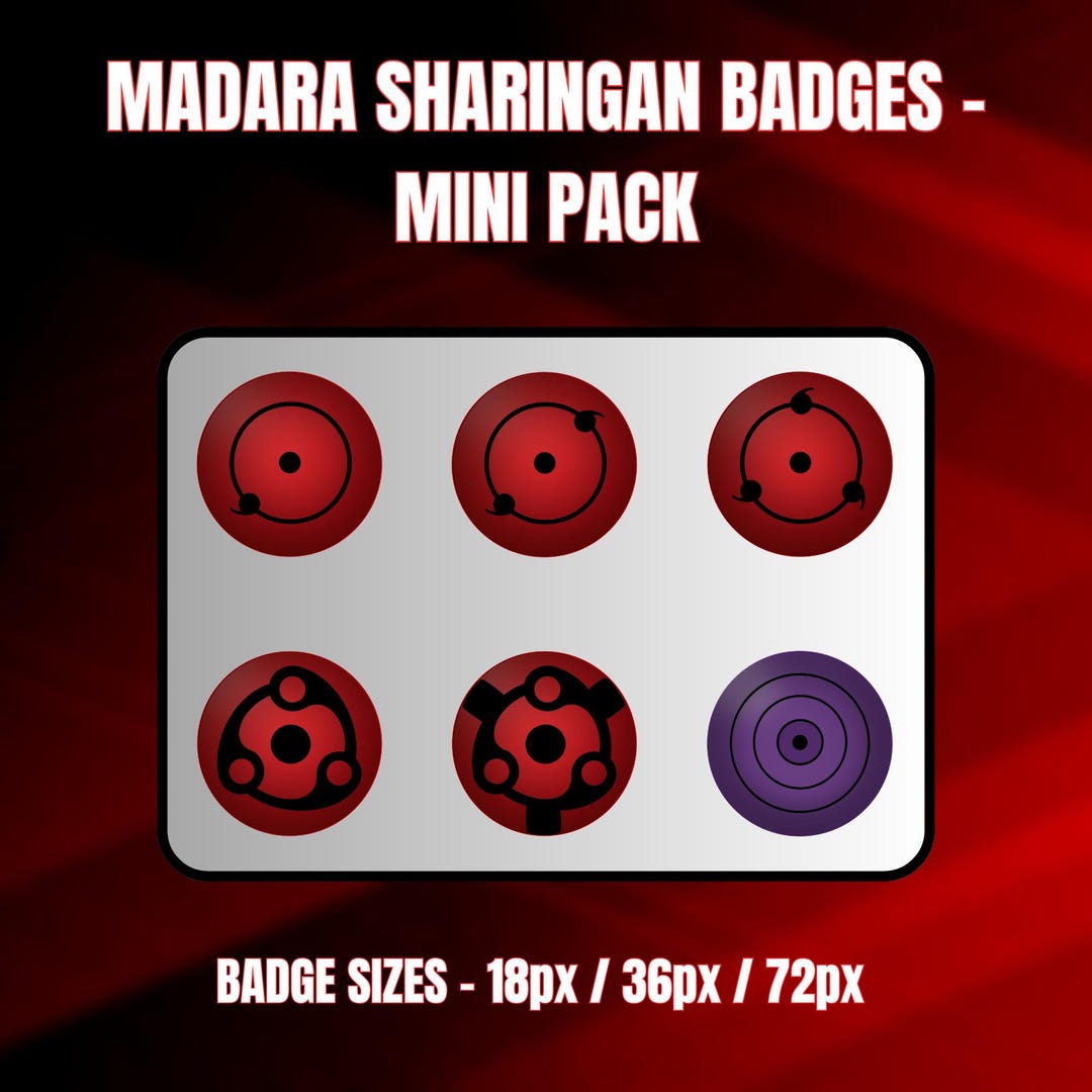 Twitch Badges, Madara Badges, Anime Sub Badges, Sharingan Sub Badges ...