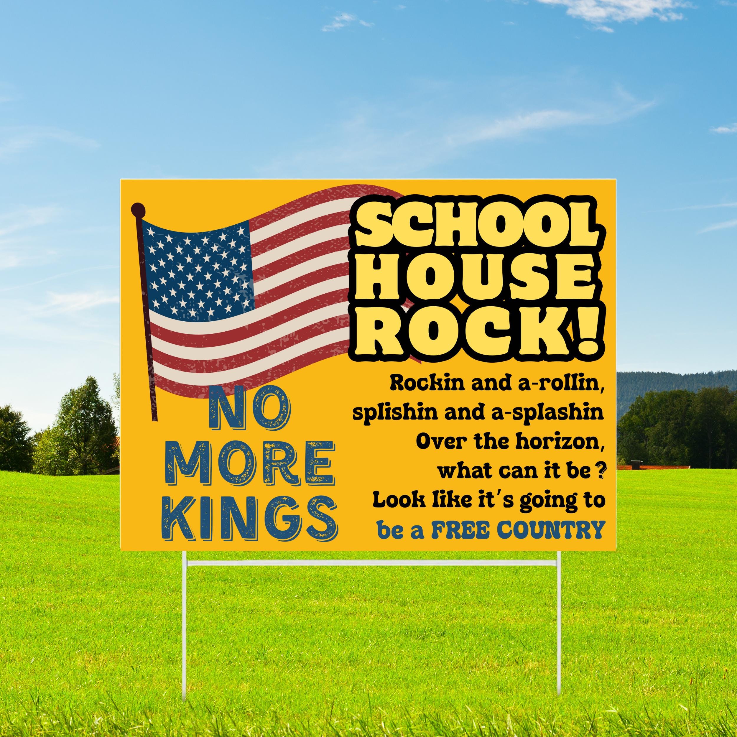 Schoolhouse Rock Inspired Protest Yard Sign: No More Kings - Etsy