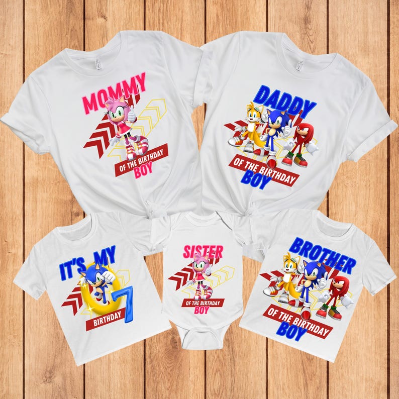 Custom Sonic the Hedgehog Birthday Shirt | Sonic Birthday Shirt ...