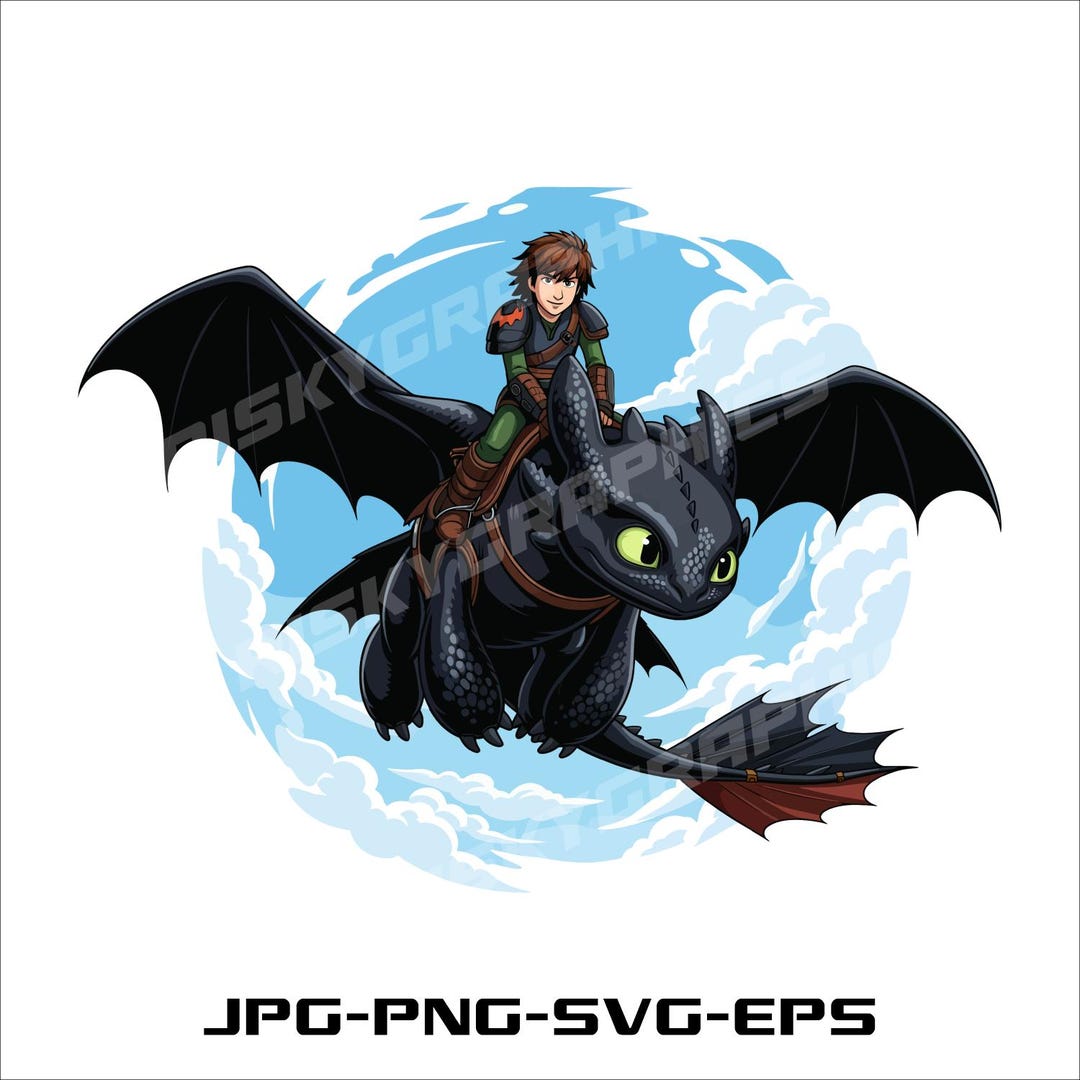 Hiccup and Toothless, How to Train Your Dragon Vector Art, Fan Art ...