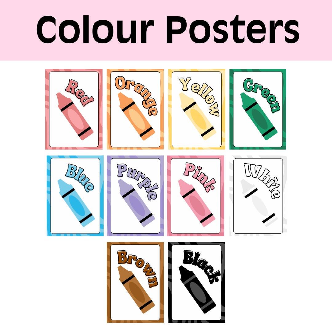 Retro Classroom Colour Posters | Classroom Display | Printable Displays ...