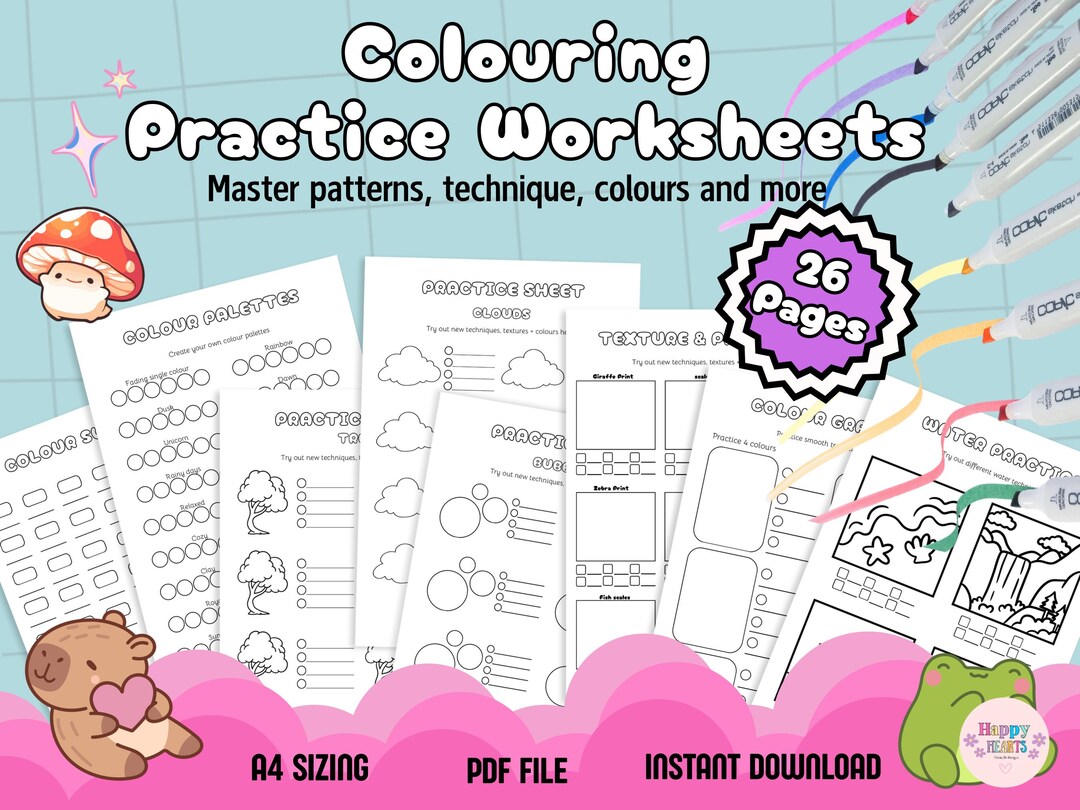 Bold and Easy Colouring Practice Pages, Adult Colouring, Pattern ...