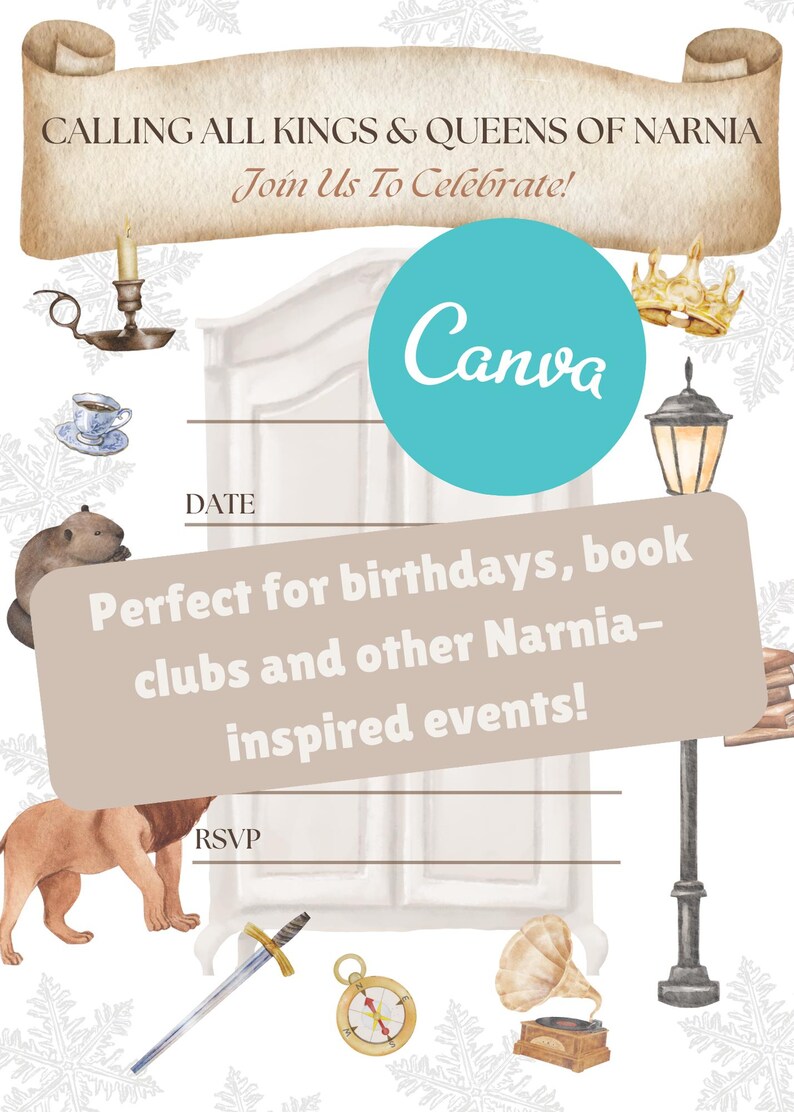 Chronicles of Narnia Party Invitation - Etsy