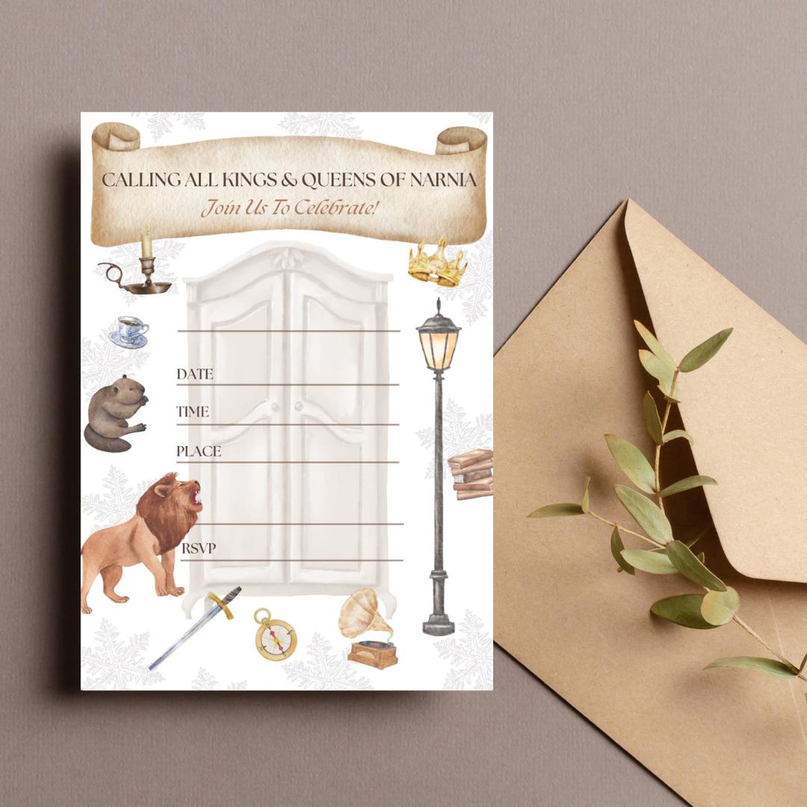 Chronicles of Narnia Party Invitation - Etsy