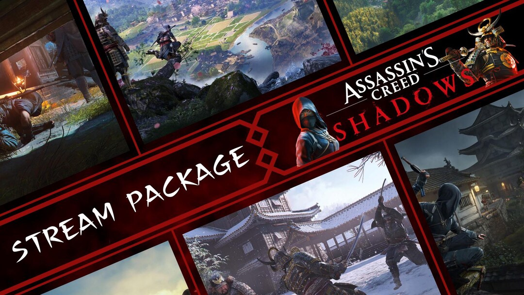 Assassin's Creed Shadows Stream Pack EN/FR, Overlays, Webcam Frames ...