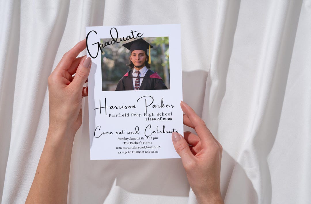 Graduation Invitation .simple Graduation Invitation, Photo Graduation ...