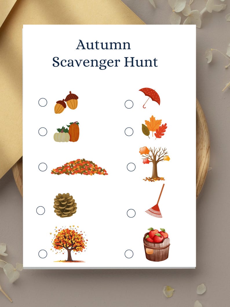 Autumn Scavenger Hunt: Printable Fall Activity for Kids - Etsy