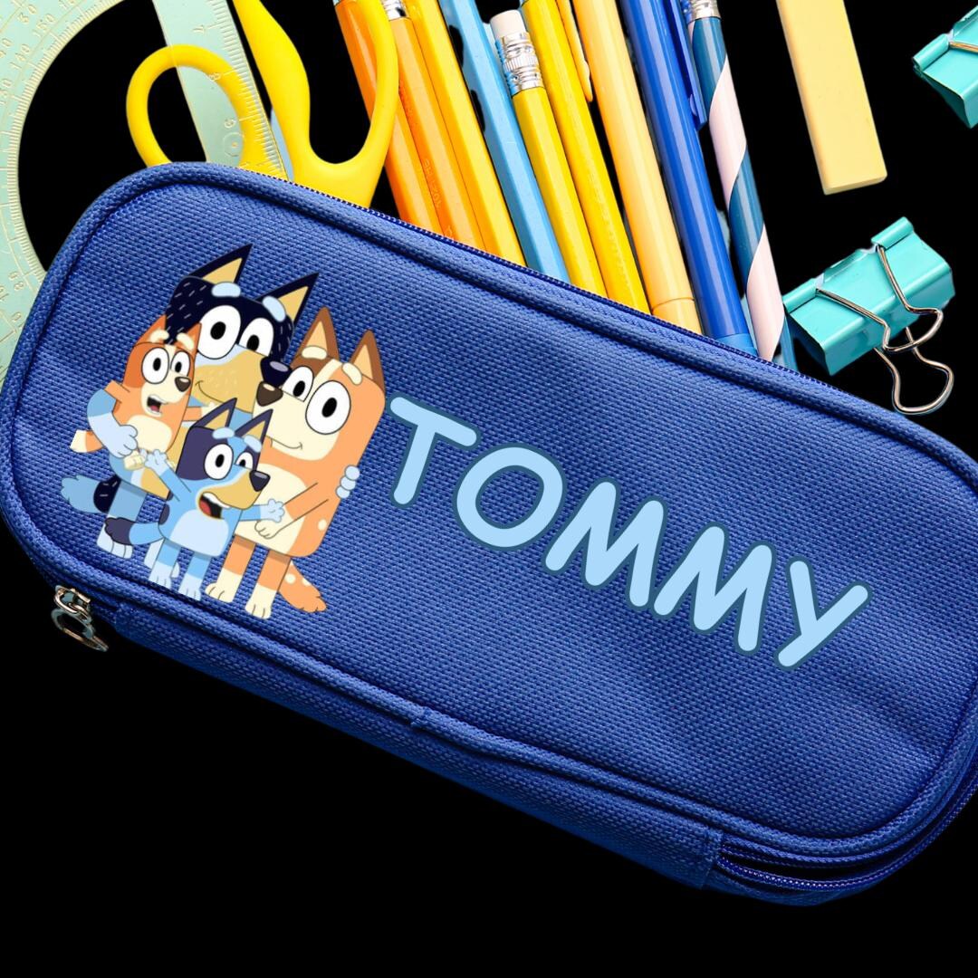 Bluey Customized Name Pencil Box Name Logo (DIY), Back to School ...