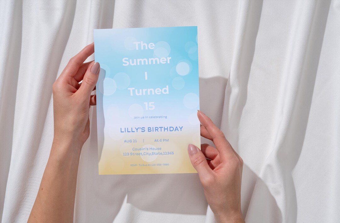 Cousins Beach Birthday Party Invitation:trending the Summer I Turned ...