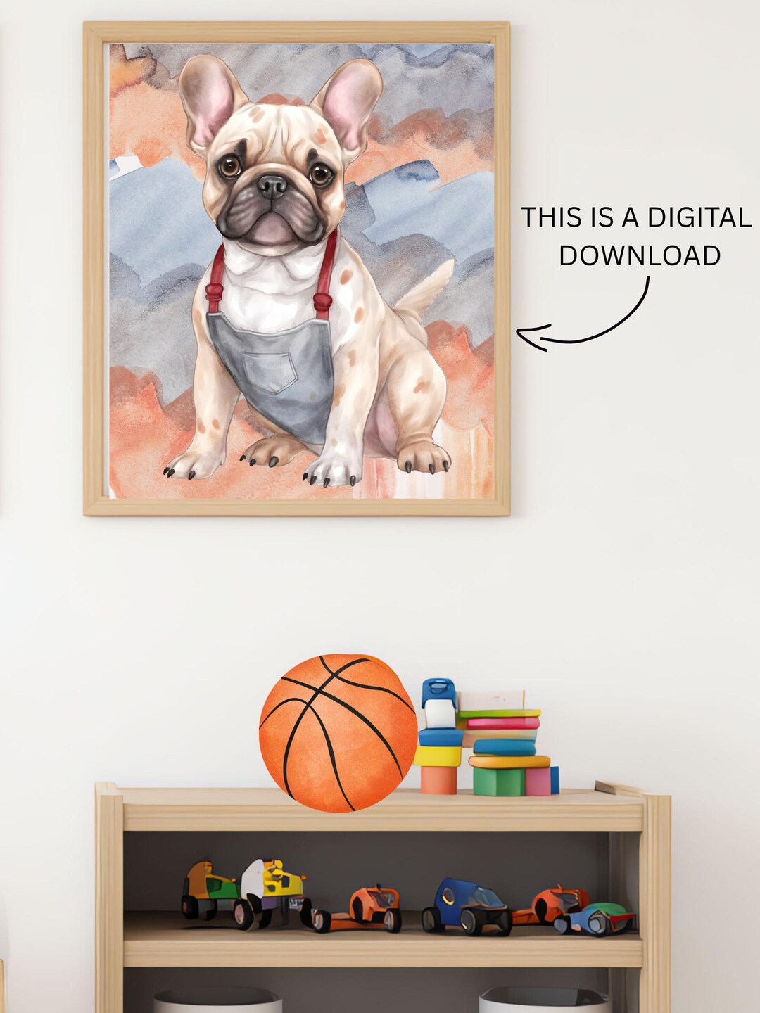A Pug Painter,funny Pug Dog Wall Art,perfect Christmas Gift Idea,png ...