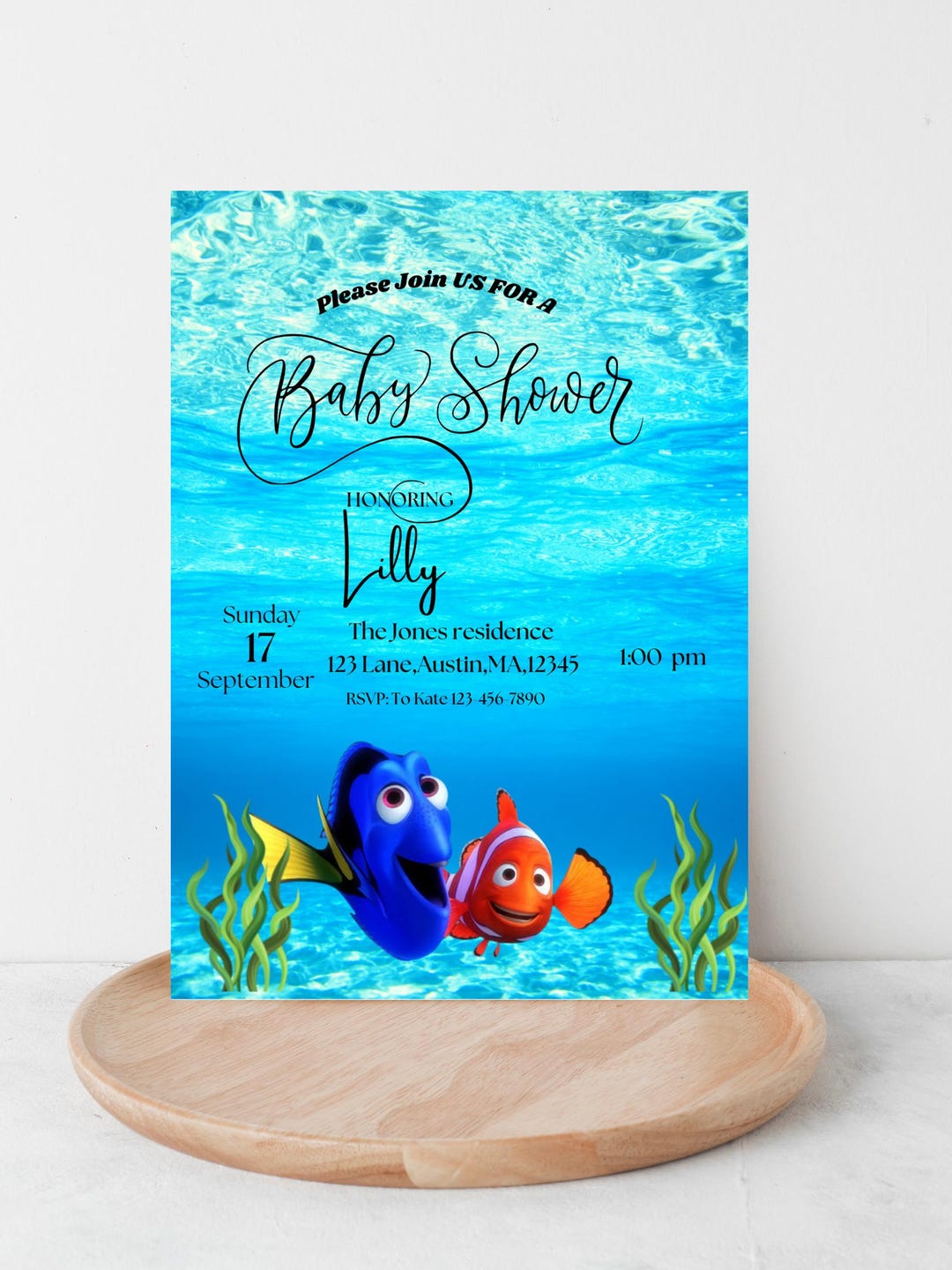 Nemo Baby Shower Invitation: Gender Neutral, Digital Download - Etsy