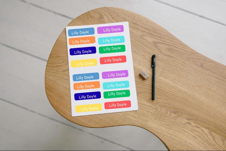 School Supply Labels( DIY) Personalized Name Labels for School Supplies ...