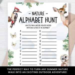 Nature Treasure Hunt for Kids, Scavenger Hunt Printable, Nature Walk ...