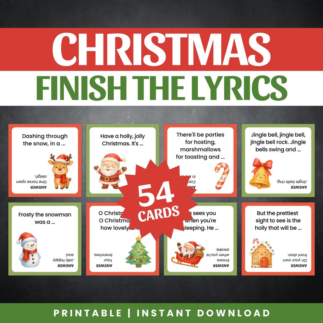 Christmas Finish the Lyrics | Christmas Song Trivia | Christmas Finish ...