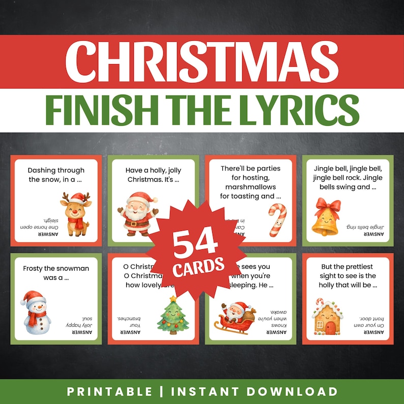 Christmas Finish the Lyrics | Christmas Song Trivia | Christmas Finish ...