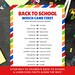 Back to School Printable Trivia Game – Which Came First | Fun First Day ...