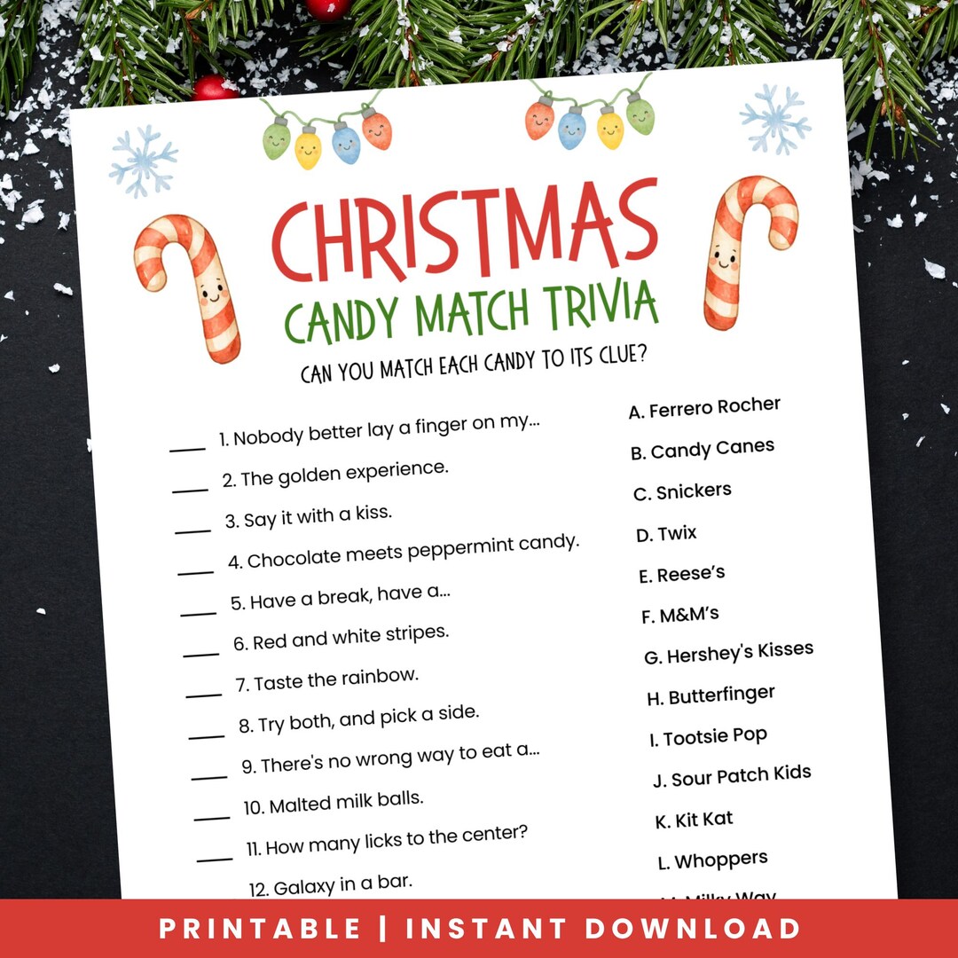 Christmas Candy Match Game | Christmas Games for Adults | Christmas ...