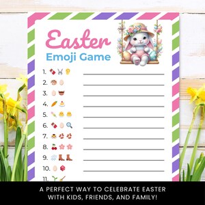 Easter Emoji Game, Easter Pictionary, Printable Easter Game, Easter ...