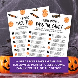 Halloween Pass the Candy Game | Printable Halloween Party Game for Kids ...