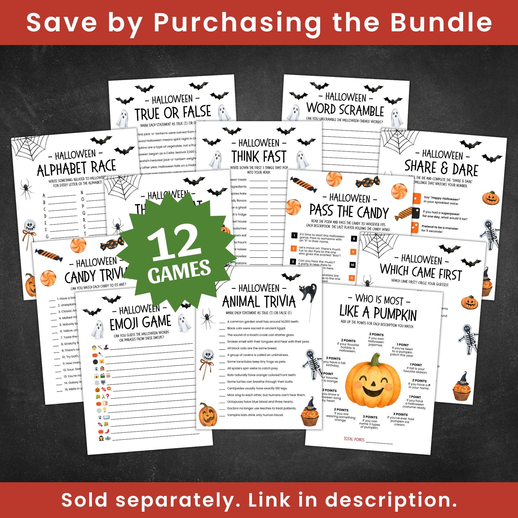 Halloween Candy Match Trivia Game | Printable Halloween Activity for ...