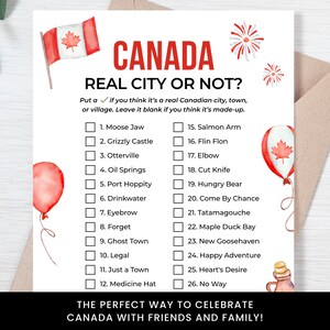 Canada Day Trivia Game Printable, Canada Day Party Game, Funny Canada ...