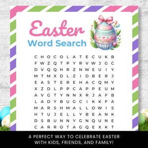 Easter Word Search, No Prep Easter, Printable Easter Game, Easter Party ...