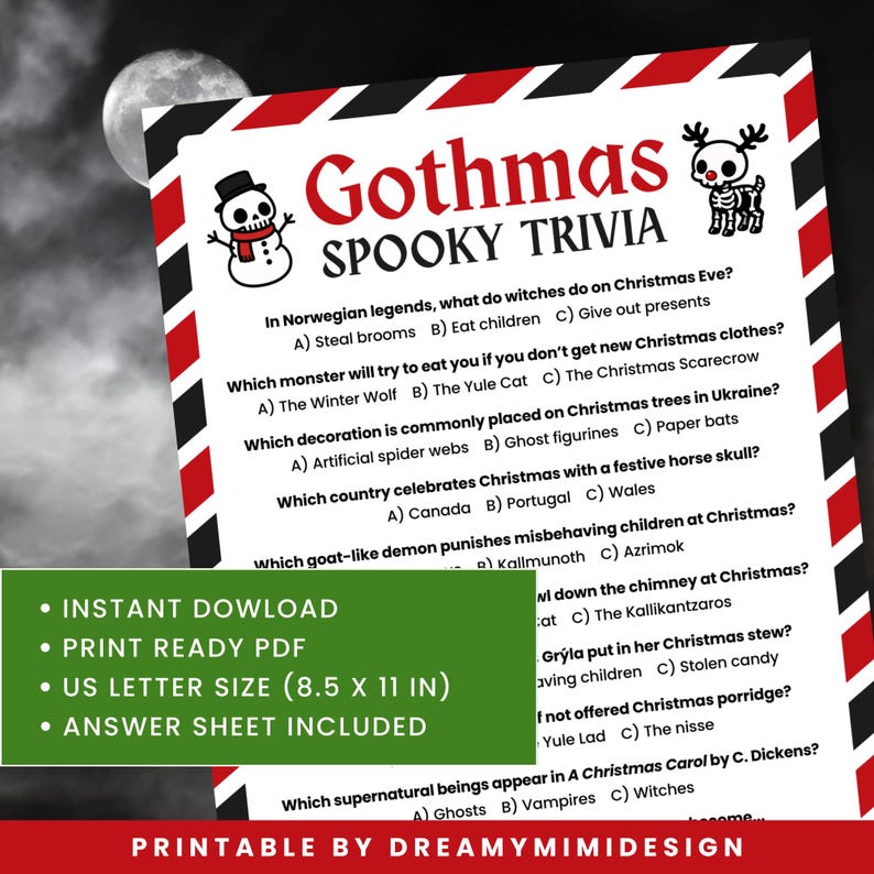 Gothmas Spooky Trivia | Spooky Christmas Decor | Very Merry Christmas ...