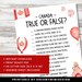 Canada Day True or False Trivia, Quiz About Canada, Canada Day Party ...