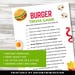 July 4th Burger Trivia Game Printable | Summer BBQ Party Game | Food ...