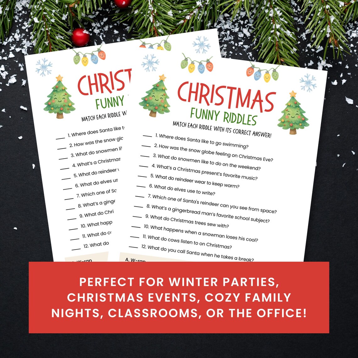 Christmas Riddles With Answers | Christmas Jokes | Christmas Party ...