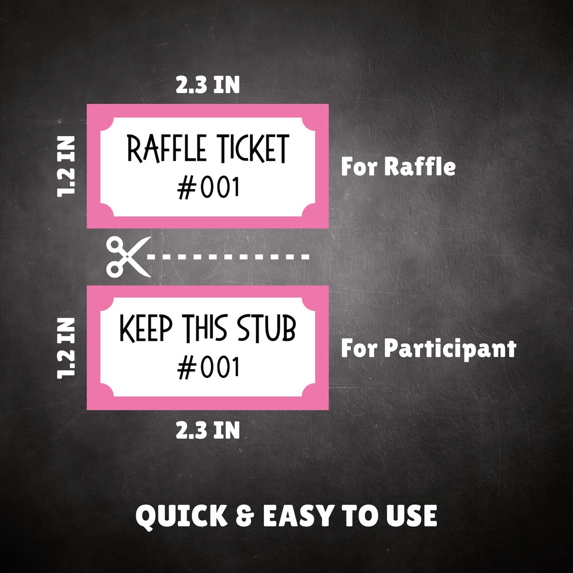Easter Raffle Tickets, 300 PRINTABLE Tear off Tickets With Stubs and ...