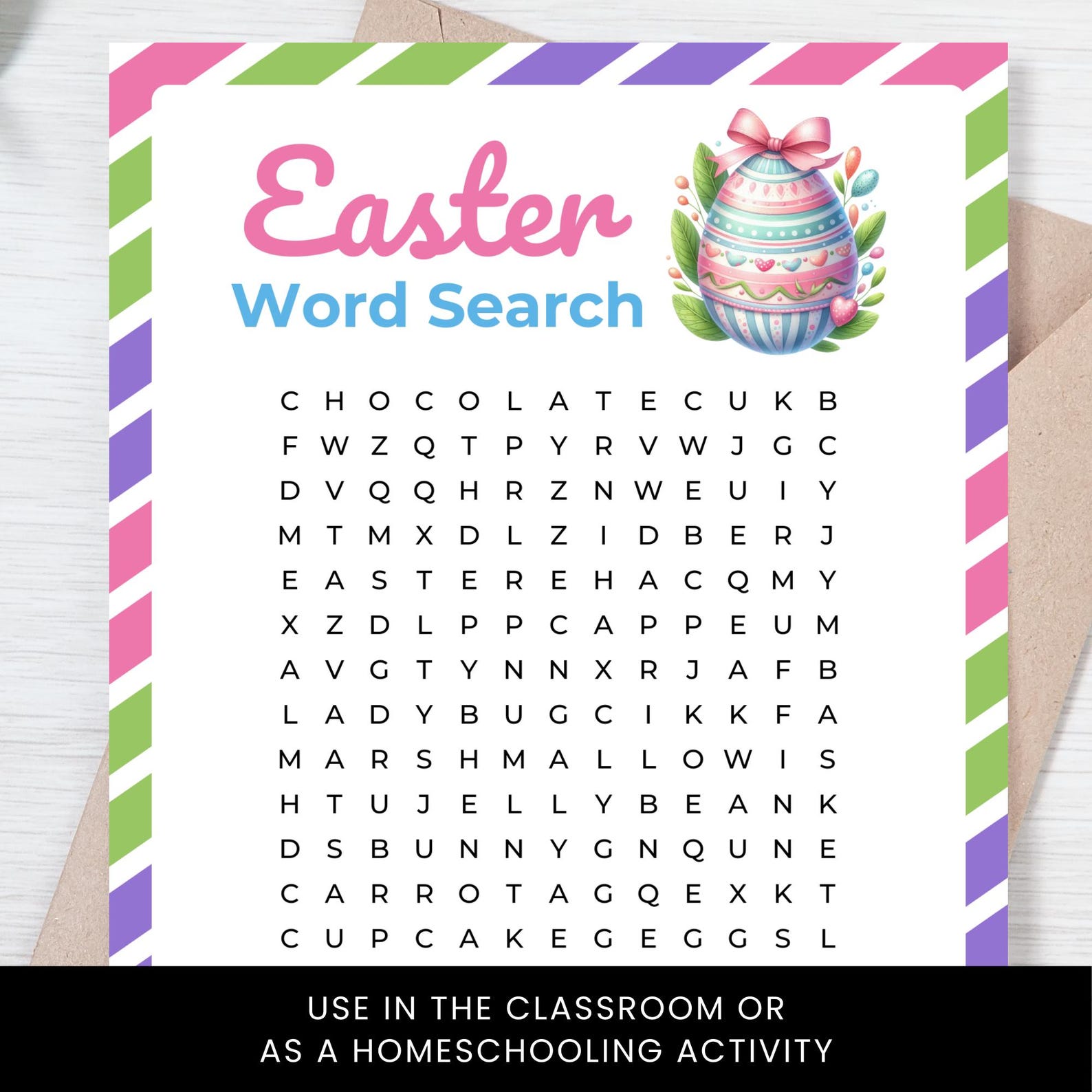 Easter Word Search, No Prep Easter, Printable Easter Game, Easter Party ...