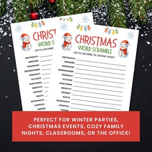 Christmas Word Scramble | Christmas Party Games | Christmas Word Games ...