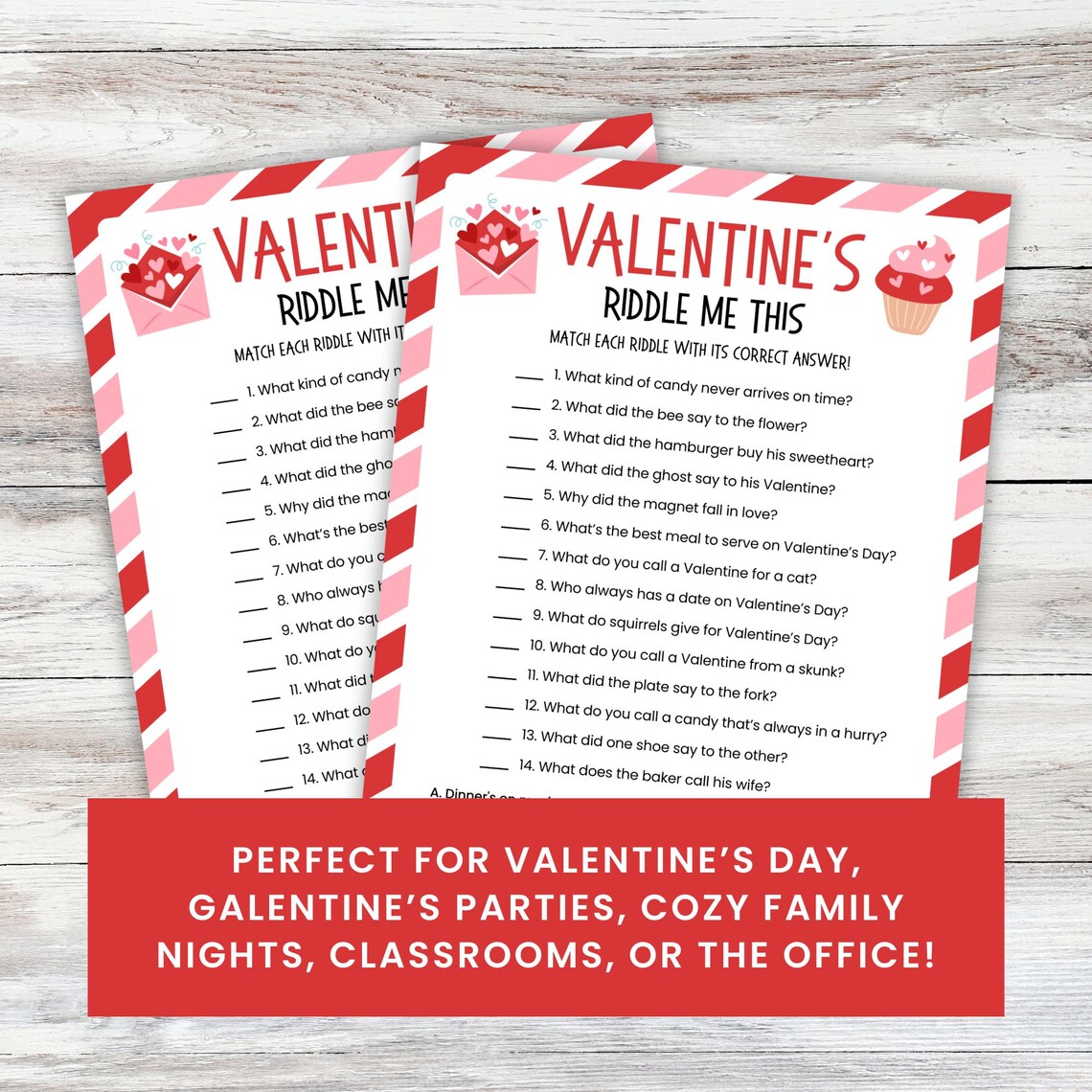 Valentine Riddles | PRINTABLE Riddle Me This for Kids & Adults ...