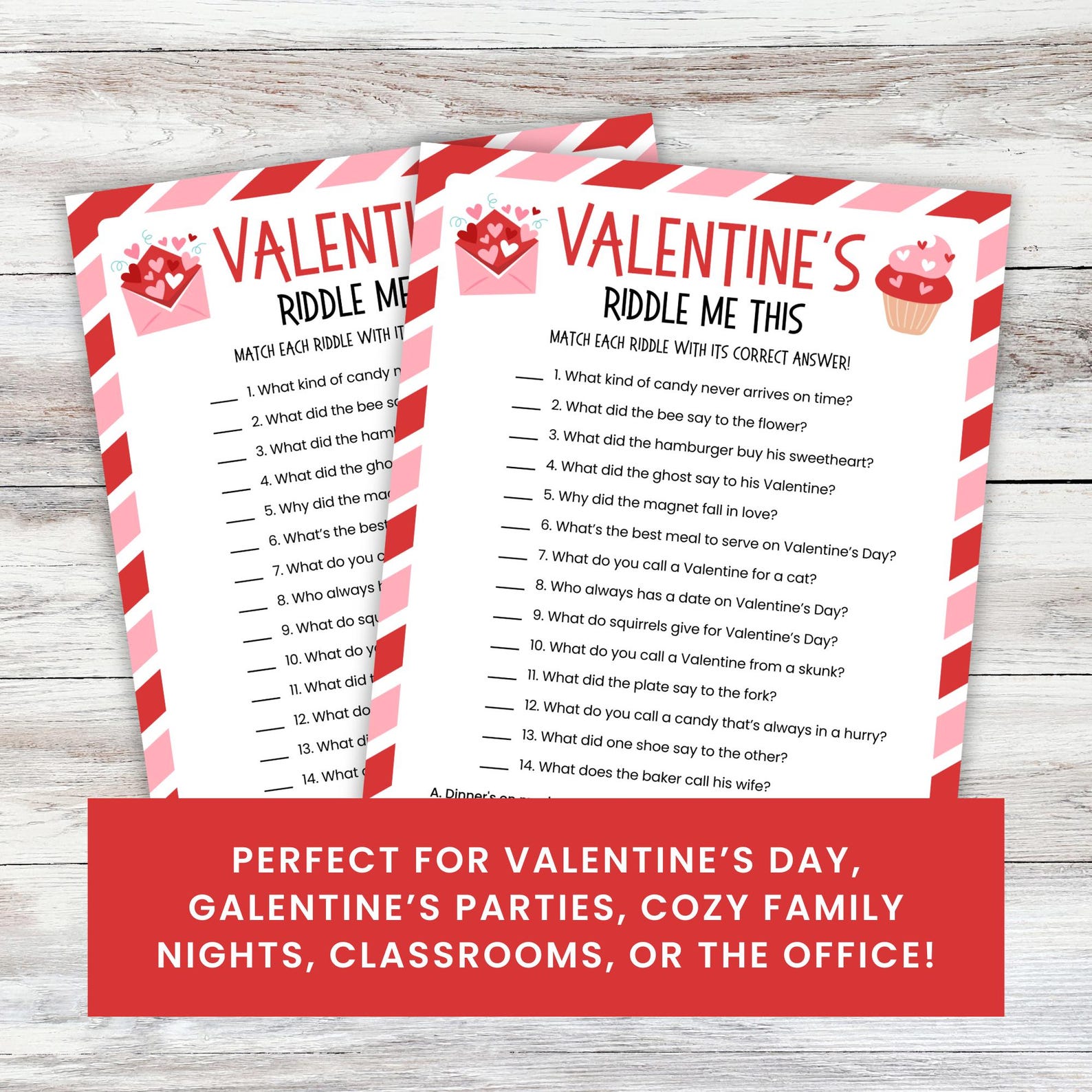 Valentine Riddles | PRINTABLE Riddle Me This for Kids & Adults ...