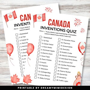 Canada Day Trivia Game, Printable Party Game for Canada Day for Kids ...