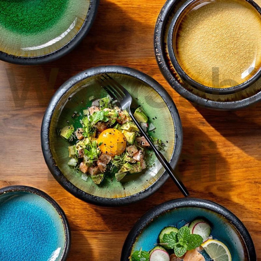 Japanese Style Ceramic Plates | Colorful Unique Kitchen Tableware ...
