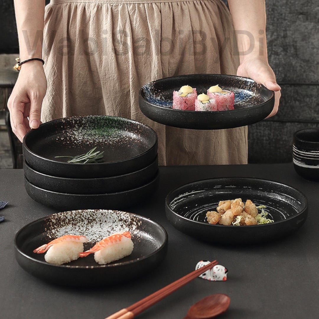 Traditional Ceramic Plates Asian Home Decor Dining Serving Tabletop ...