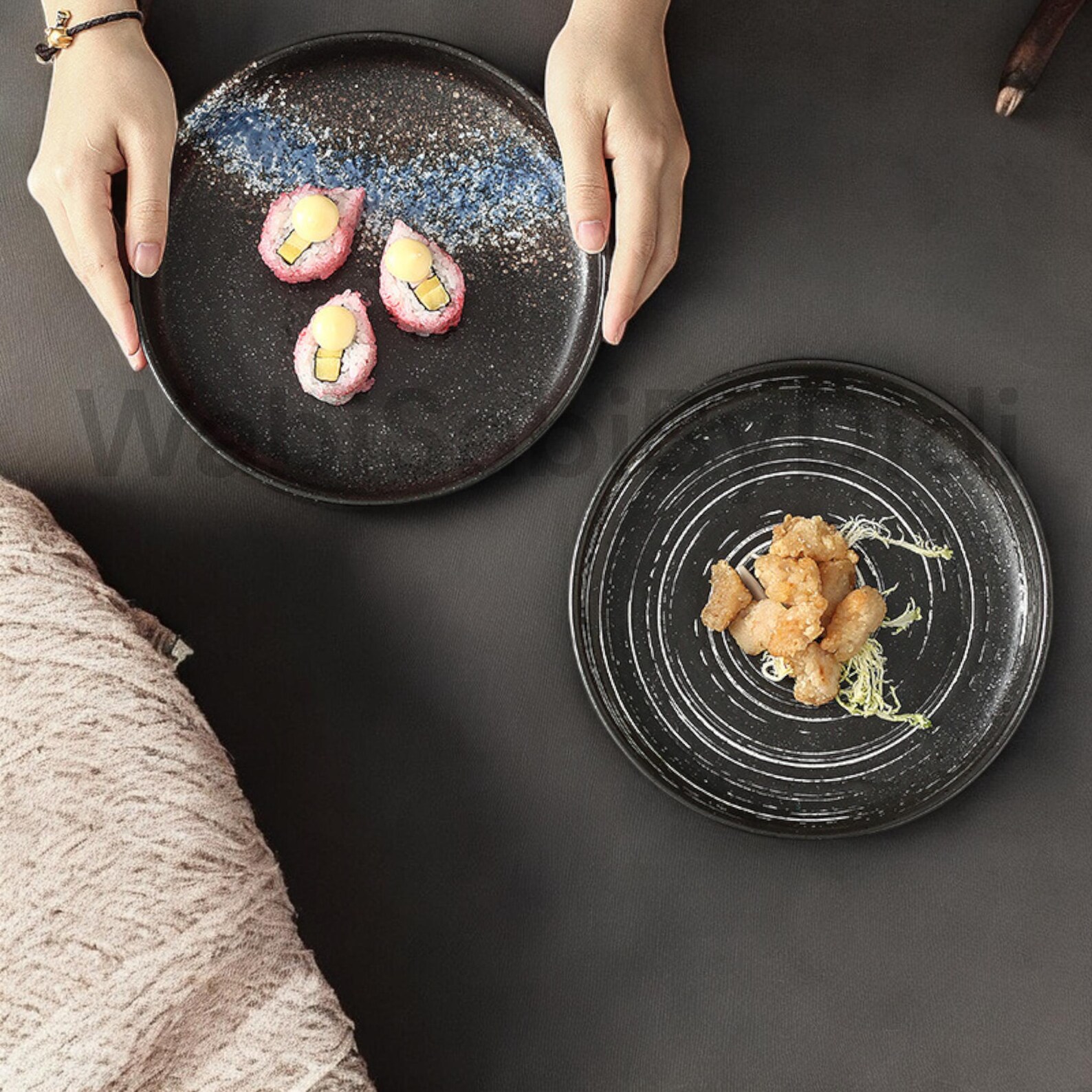 Traditional Ceramic Plates Asian Home Decor Dining Serving Tabletop ...