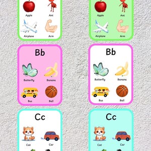 Alphabet Poster Set: A to Z Wall Art, Kids Educational Decor (digital ...