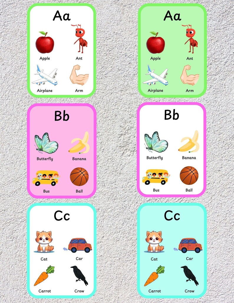 Alphabet Poster Set: A to Z Wall Art, Kids Educational Decor (digital ...