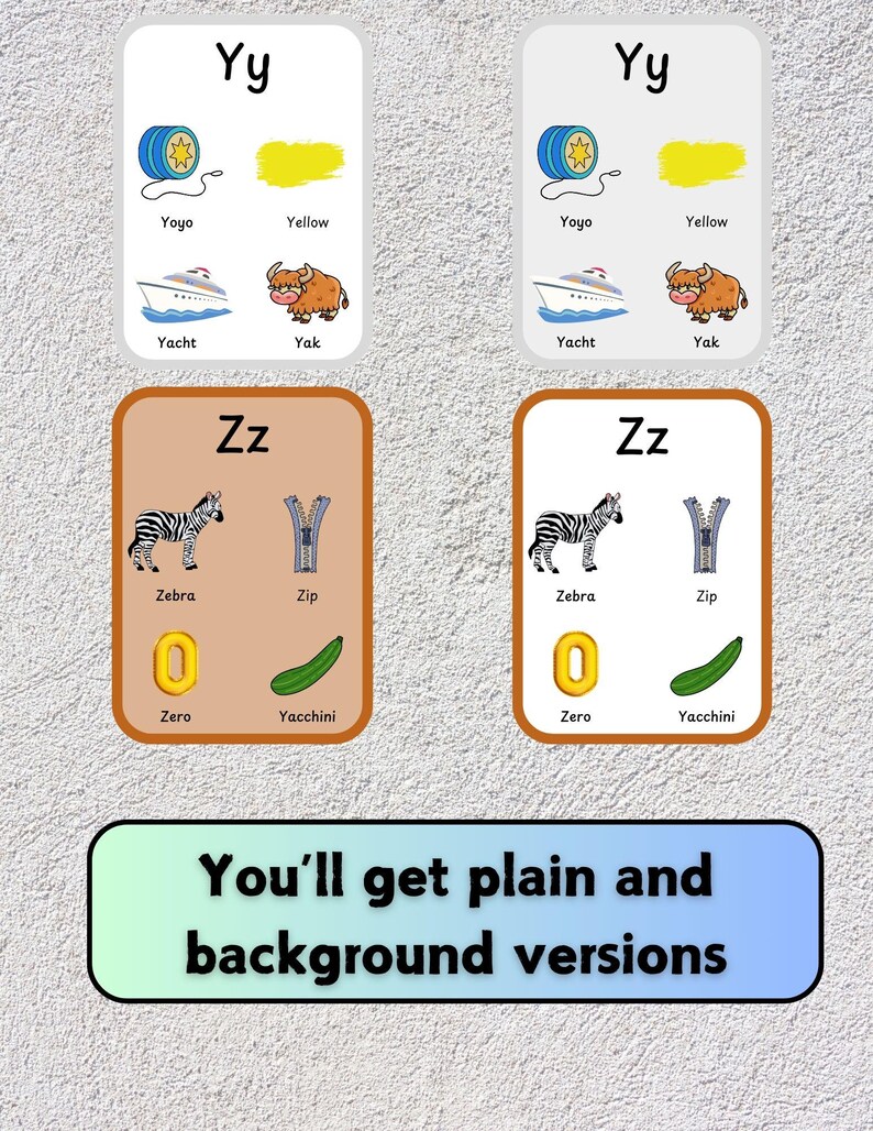 Alphabet Poster Set: A to Z Wall Art, Kids Educational Decor (digital ...