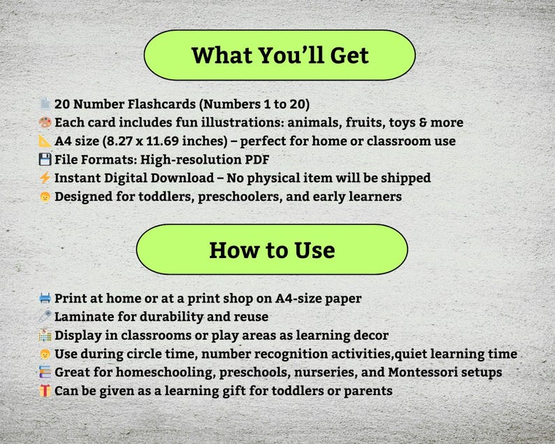 Number Flashcards 1-20 for Kids | Preschool & Toddler Learning ...