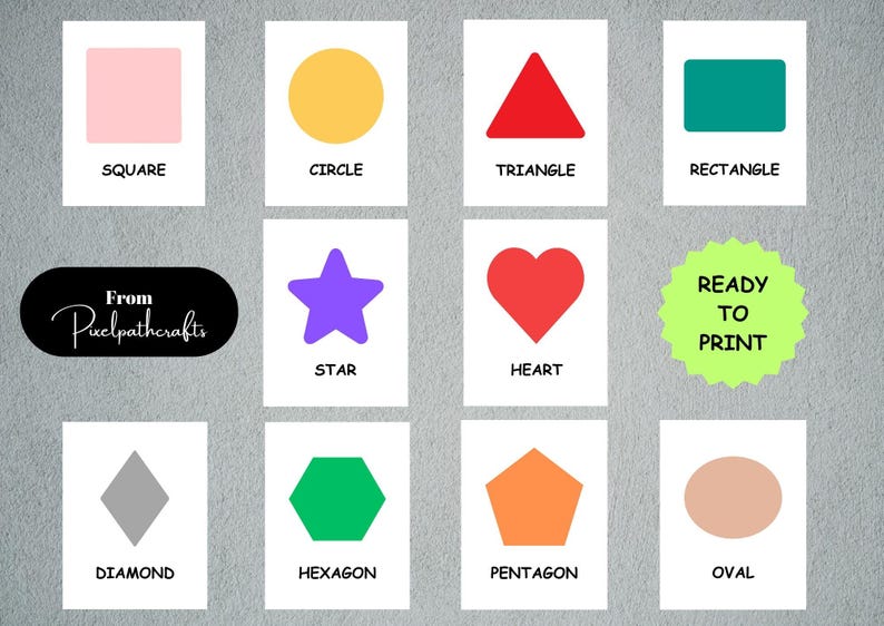 Shapes Flashcards, 3D Shapes Poster, Shapes Educational Poster ...