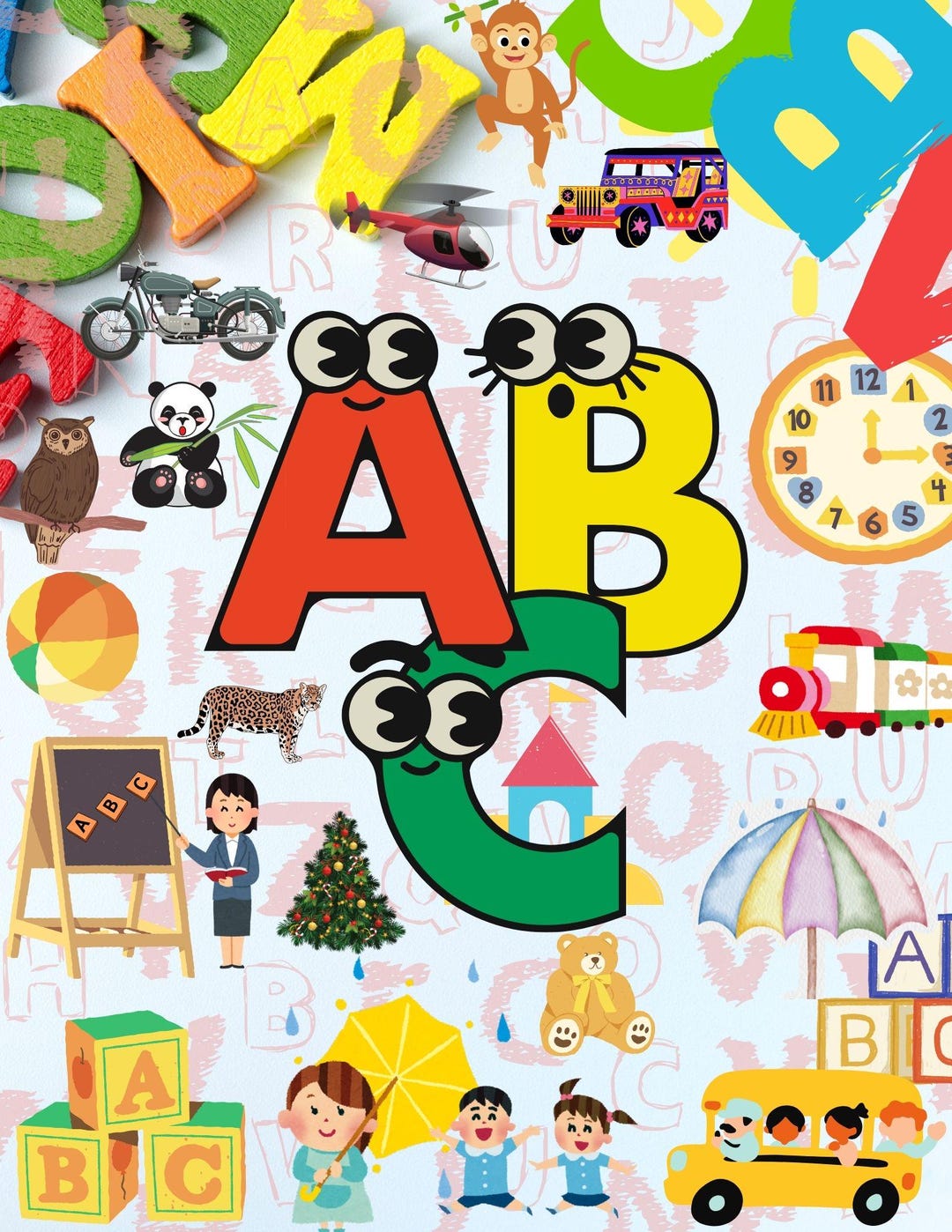 Alphabet Poster Set: A to Z Wall Art, Kids Educational Decor (digital ...