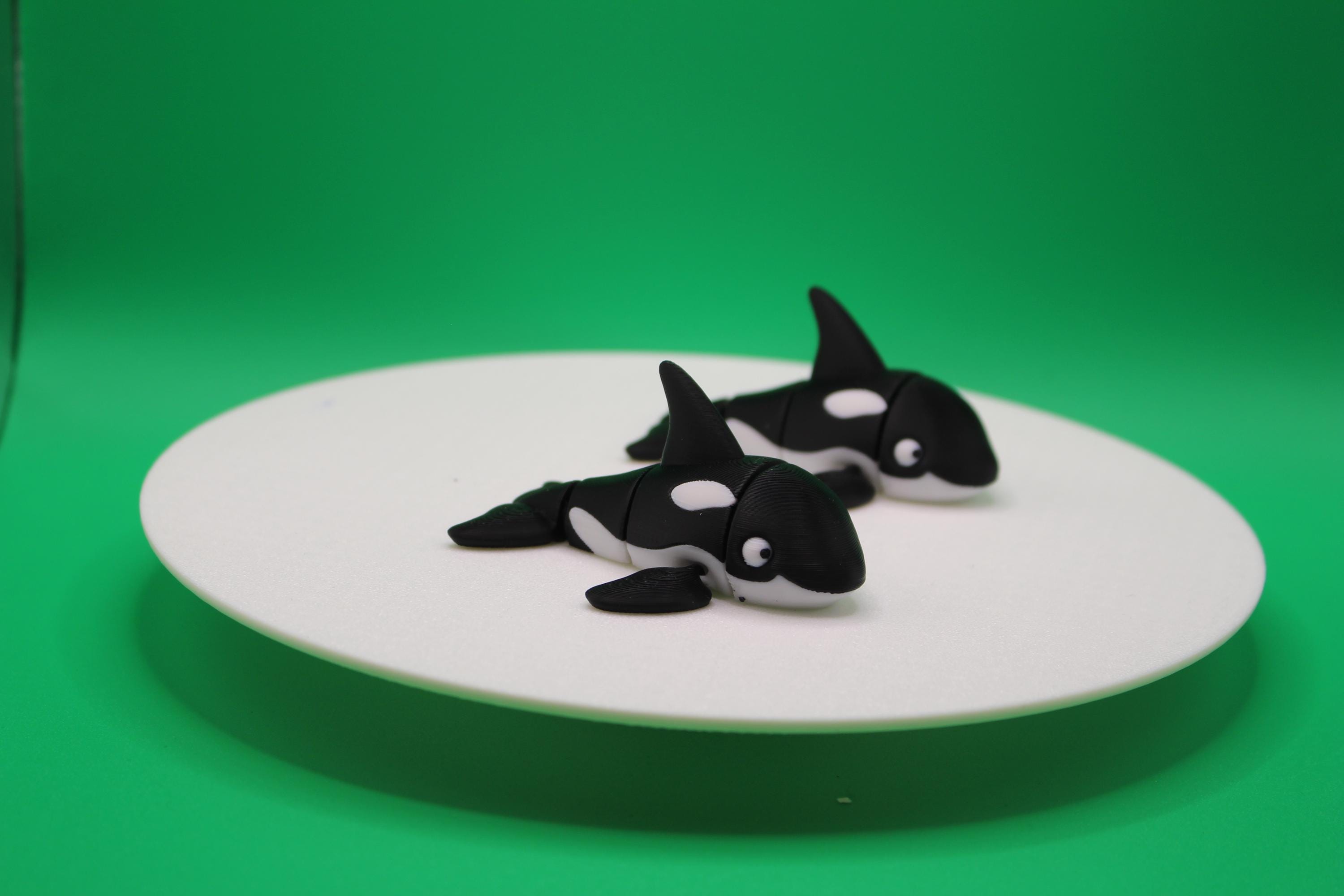 3D Printed Articulated Pocket Orca Whales | Moveable & Highly Detailed ...