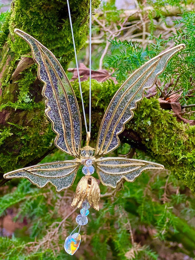 Guardian Angel Crystal Suncatcher: Fairy Wings Rainbow Maker - Etsy Israel