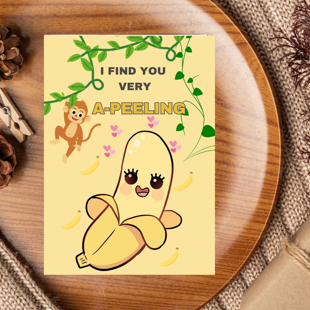 Potassium Plantable Paper Cute Banana Card Dad Joke Silly Gift Garden ...