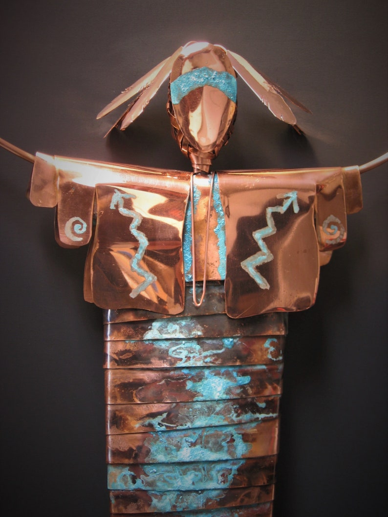 Southwestern Sculpture Bronze Shaman Copper Ancient Petroglyph - Etsy