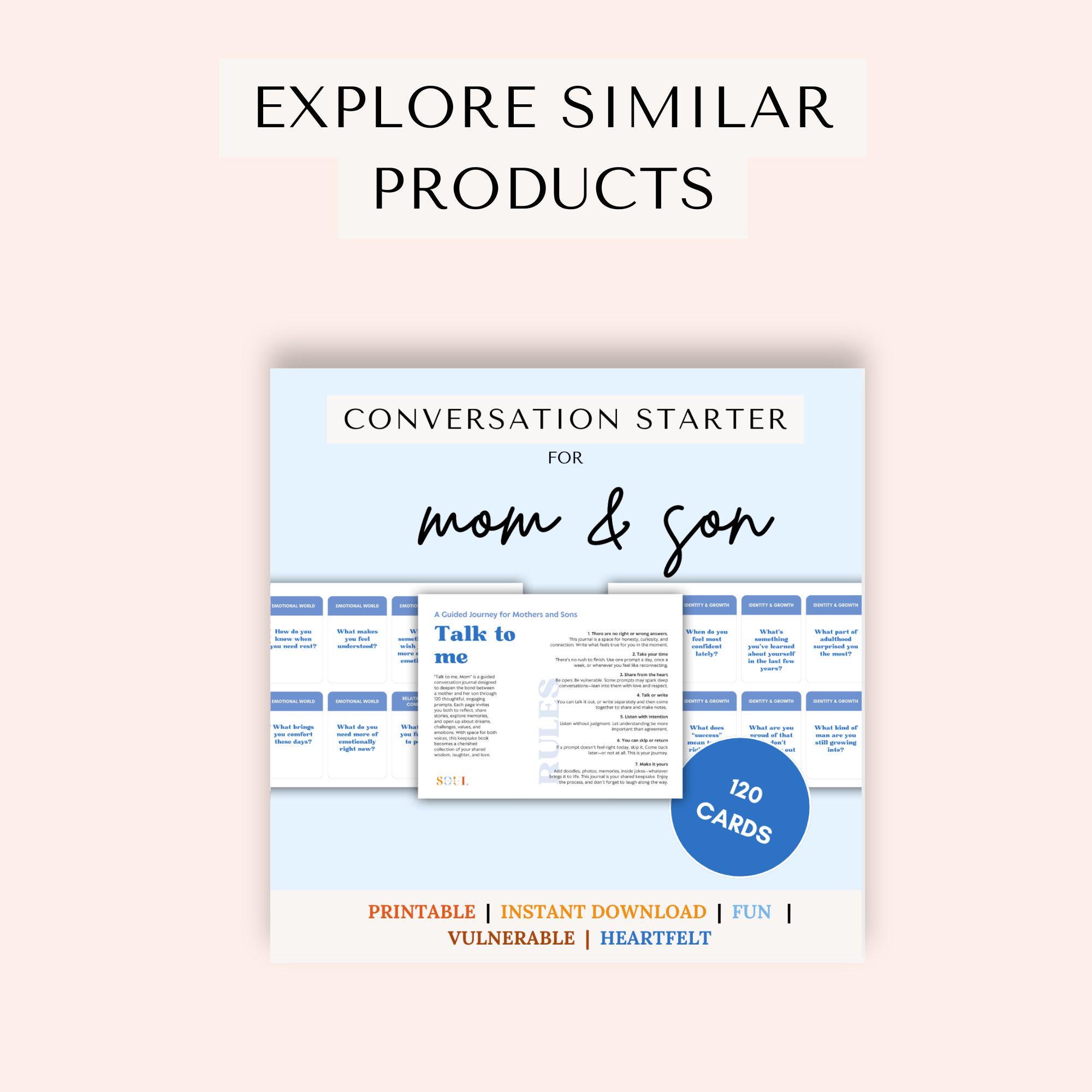 Family Digital Conversation Prompts: 140 Bonding Cards for Mom and ...
